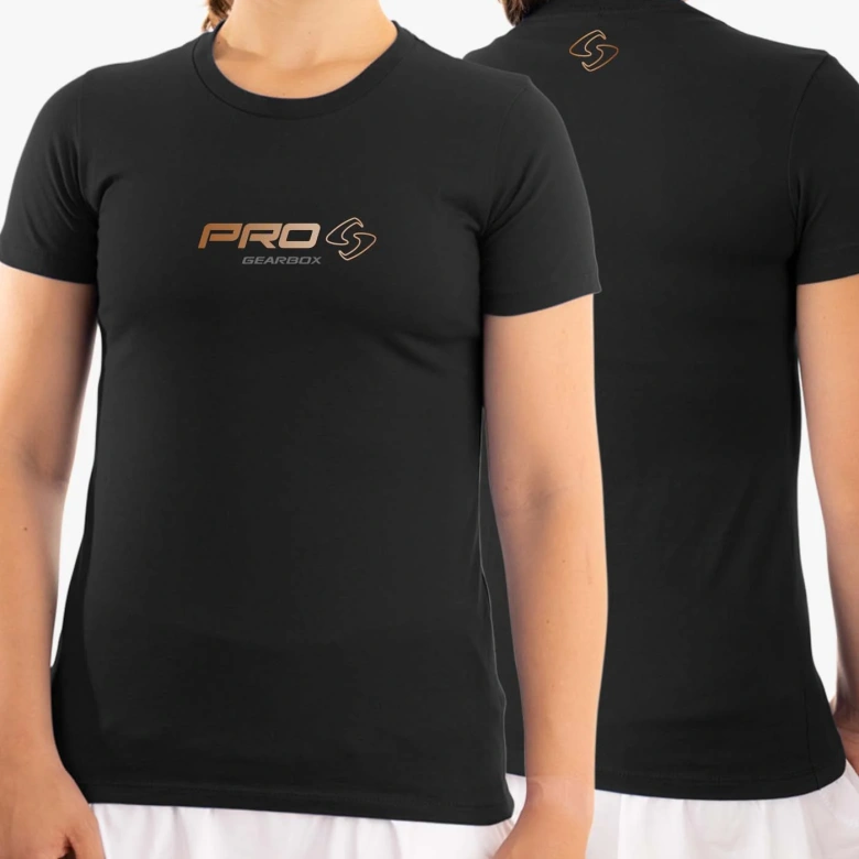 Áo thun Pickleball Nữ GearBox Pro Shirt - Womens Cotton Tee Black