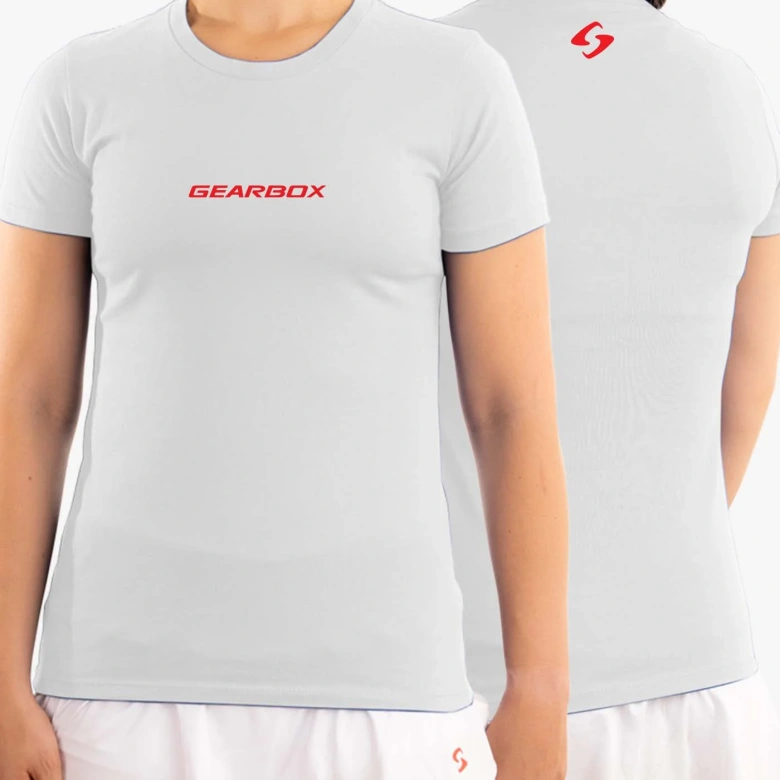 Áo thun nữ GearBox Emblem - Womens Cotton Tee White